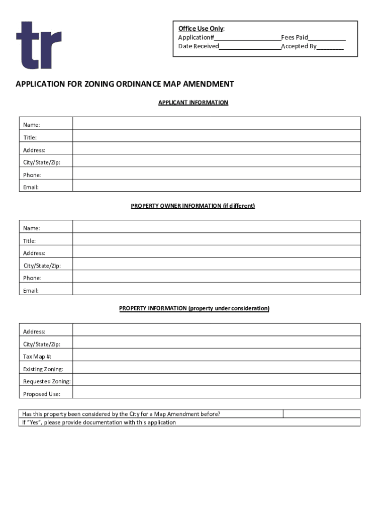 Fillable Online Application for Zoning Map Amendment - City of Travelers Rest Fax Email Print ...