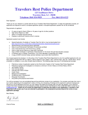 Fillable Online Travelers Rest, SC Police Department - Waukeganweb.net ...