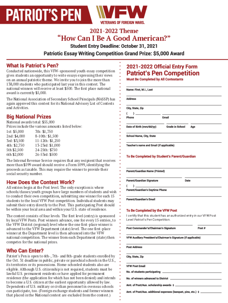 Fillable Online From the CommanderAlaska VFW Fax Email Print - pdfFiller