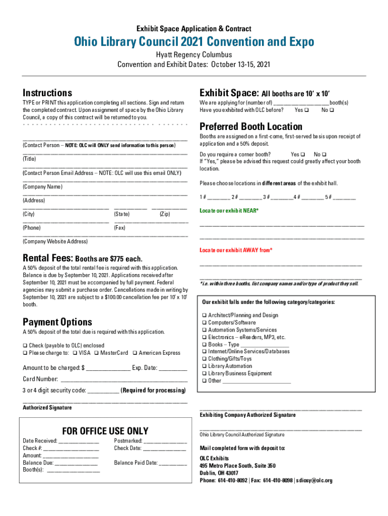 Fillable Online DEX EXPO Exhibit 2023 Space Application Form Fax Email Print - pdfFiller