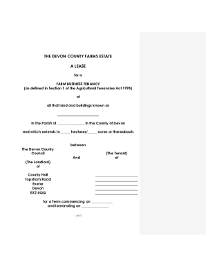 Fillable Online democracy devon gov THE DEVON COUNTY FARMS ESTATE. a ...