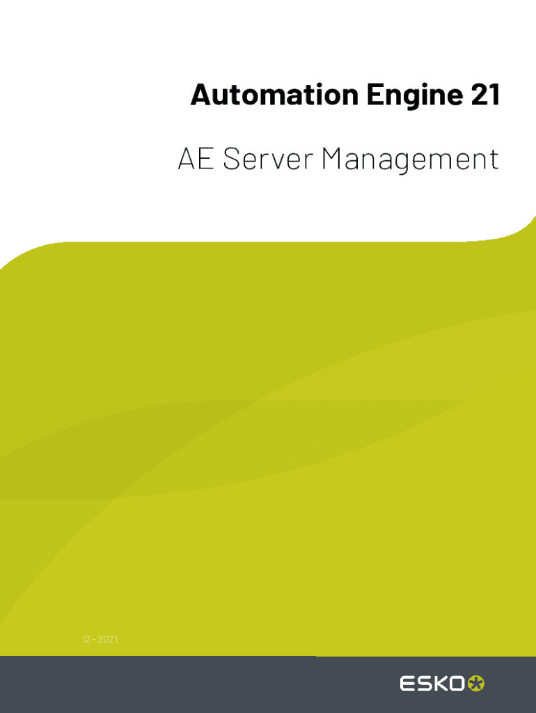 Fillable Online AE Server Management 21.11 - Product documentation ...