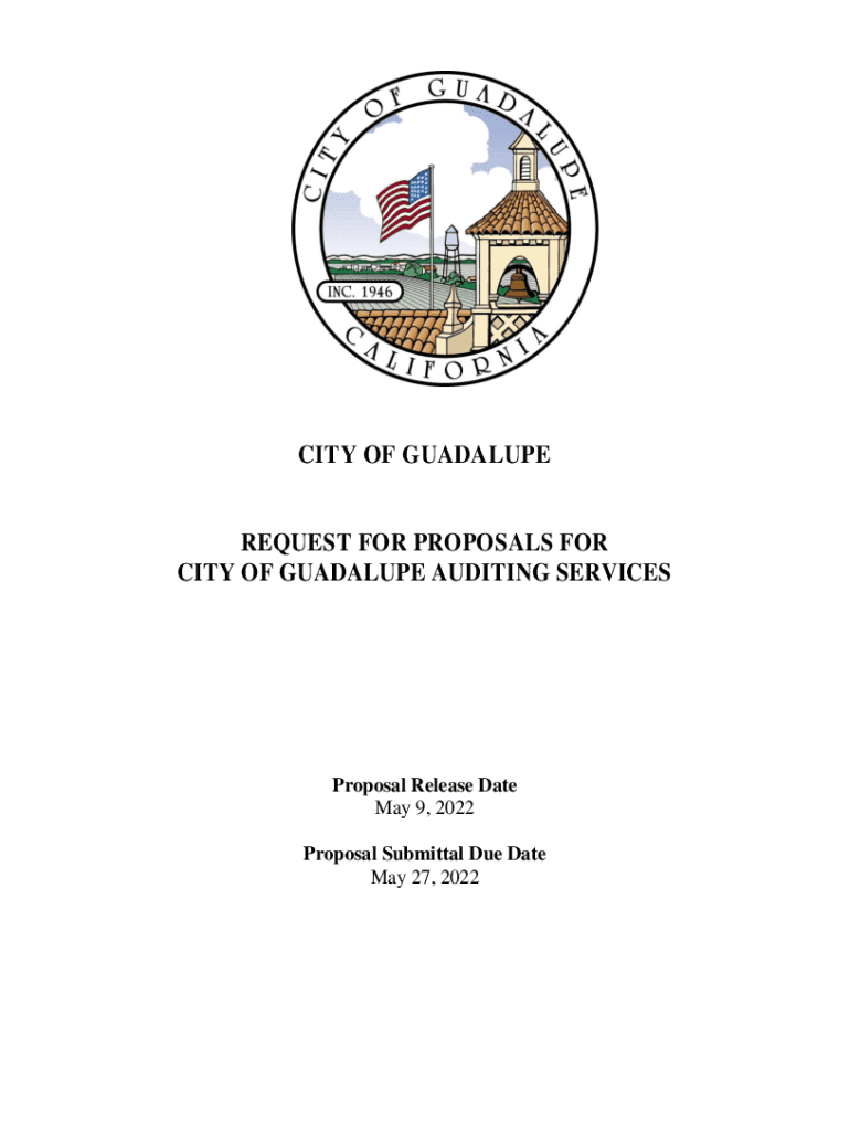 Fillable Online ci guadalupe ca Bid Packages - Construction - City of ...