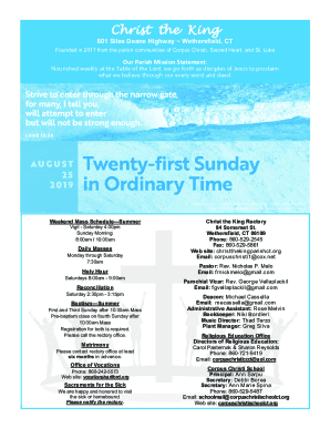 Fillable Online Christ the King - e-churchbulletins.com Fax Email Print - pdfFiller