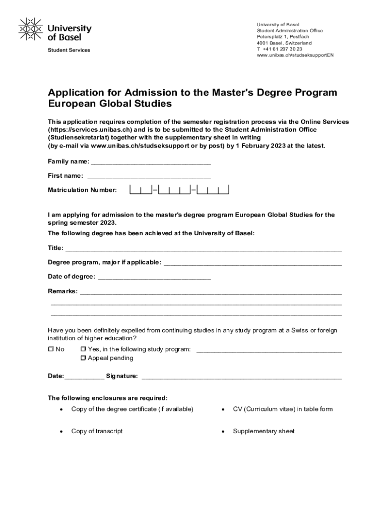 Fillable Online European Global Studies Fax Email Print - pdfFiller