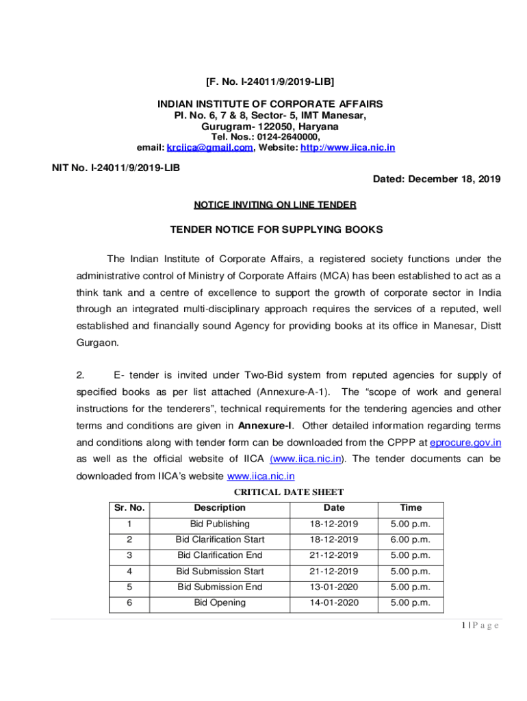 Fillable Online P a g e INDIAN INSTITUTE OF CORPORATE AFFAIRS ... - IICA Fax Email Print - pdfFiller