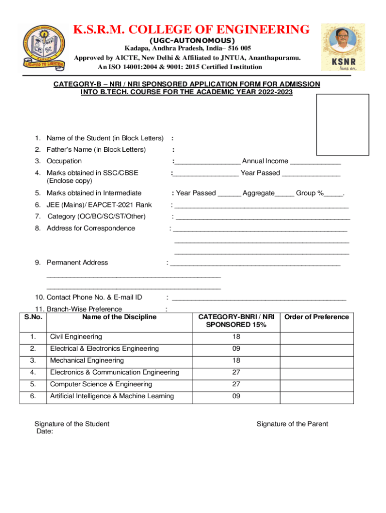 Fillable Online KaLaM - ::KLM College of Engineering for Women :: Fax ...