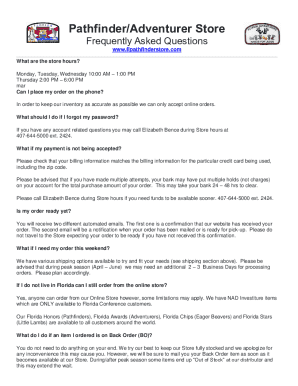 Fillable Online Pathfinder Club - First SDA Church of West Palm Beach ...