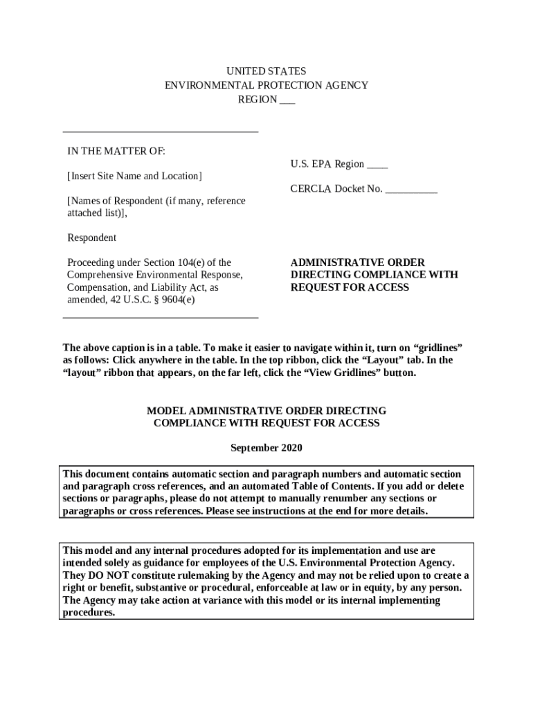 VRP Memorandum of Agreement with EPA Region 6 Doc Template | pdfFiller