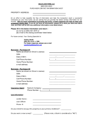Fillable Online Buyer Contact Information Sheet (Individual).doc Fax Email Print - pdfFiller