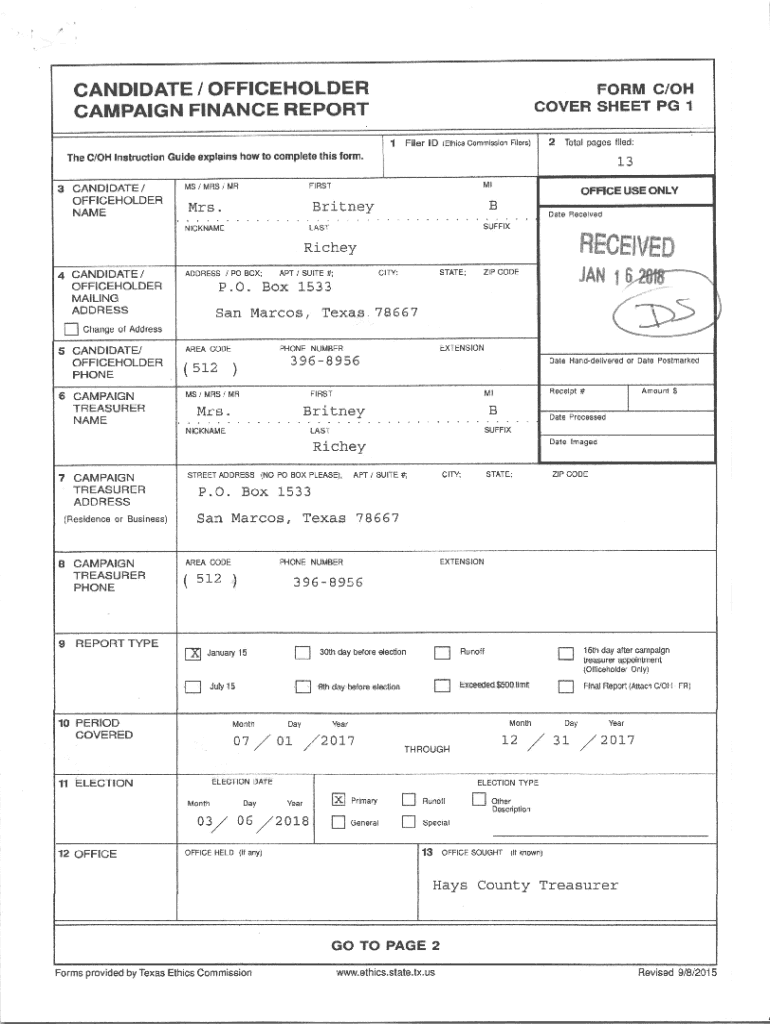 Fillable Online The G/OH lnstruc-tion Guide elplaine how to comPlete ...