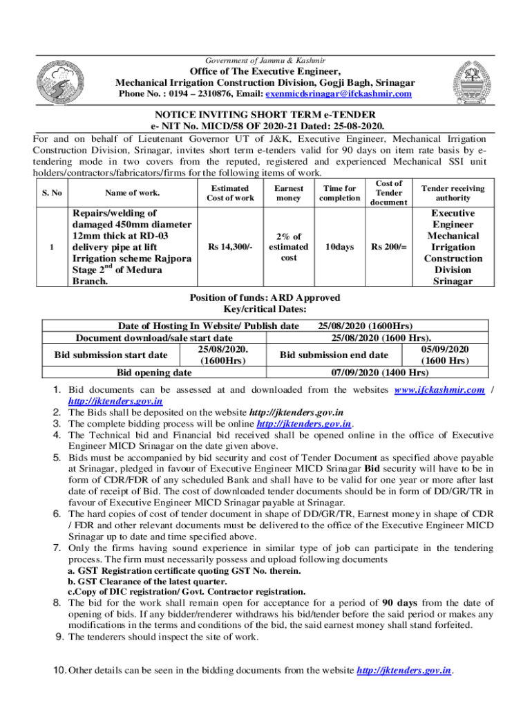Fillable Online Government of Jammu and KashmirIndia - JK GAD Fax Email ...