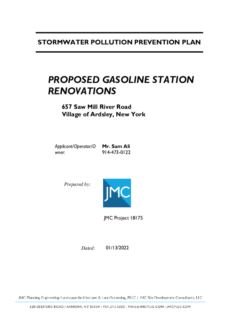 Fillable Online stormwater pollution prevention plan Fax Email Print ...