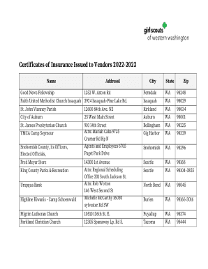 Fillable Online Certificates of Insurance Issues to Vendors 22-23.docx ...