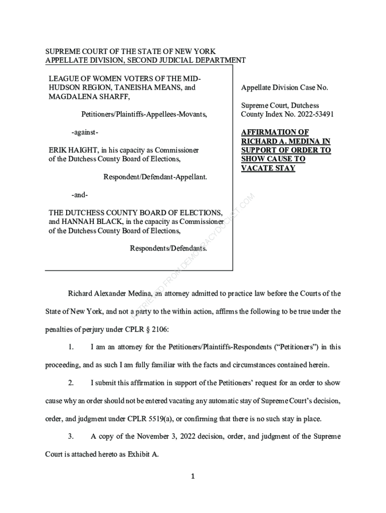 Fillable Online APPELLATE DIVISION, SECOND JUDICIAL DEPARTMENT Fax ...