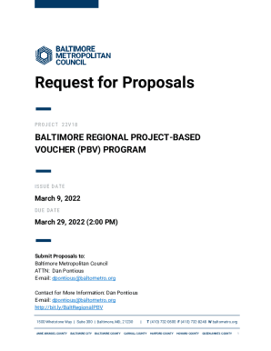 Fillable Online Baltimore Regional Project-Based Voucher Program Fax ...