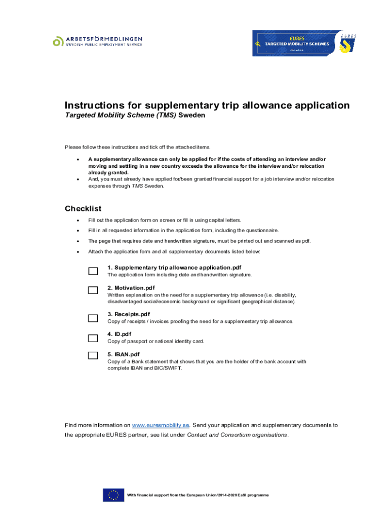 Fillable Online Instructions for supplementary trip allowance ...