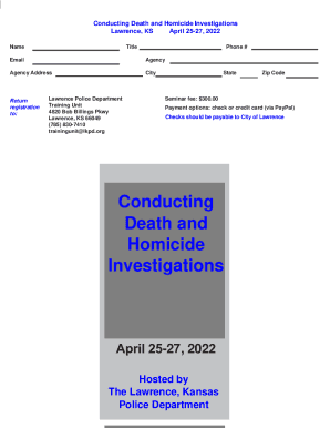 Fillable Online Conducting Death and Homicide Investigations Fax Email ...