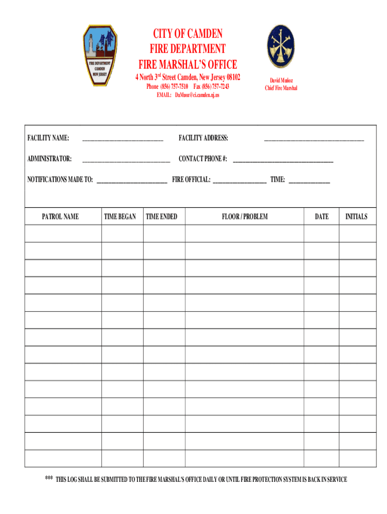 Fillable Online DM-Fire-Insp-Registration-Form.pdf - City of Camden, NJ ...