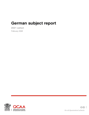 Fillable Online German subject report Fax Email Print - pdfFiller