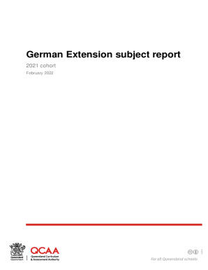 Fillable Online German Extension subject report Fax Email Print - pdfFiller