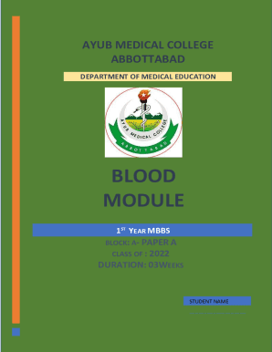 Fillable Online ayubmed edu 1st Year MBBS- Modular - Ayub Medical ...