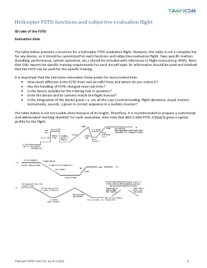 Fillable Online Review of flight simulation fidelity requirements to ...