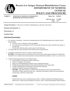 Fillable Online What Is a Code Blue? A New Nurse's Guide to Hospital ...