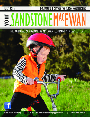 Fillable Online THE OFFICIAL SANDSTONE & MACEWAN COMMUNITY ... Fax ...