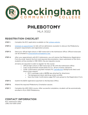 Fillable Online REGISTRATION CHECKLIST Fax Email Print - pdfFiller