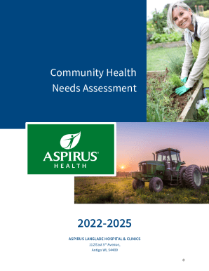 Fillable Online Community Health Needs Assessment - Aspirus Fax Email Print - pdfFiller