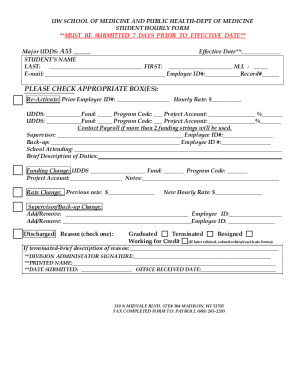 Fillable Online student hourly form Fax Email Print - pdfFiller