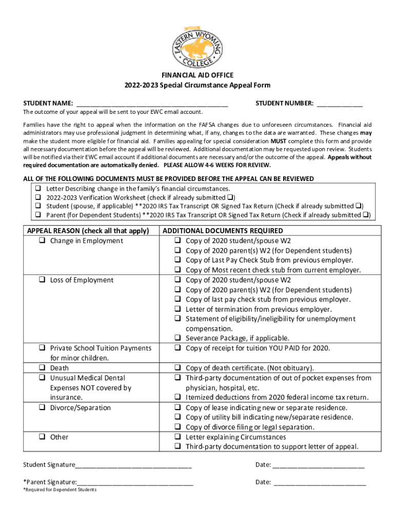 Fillable Online ewc wy Special Circ Form Fax Email Print - pdfFiller