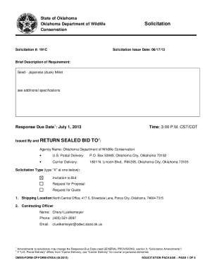 Fillable Online Solicitation #: 191C Fax Email Print - pdfFiller