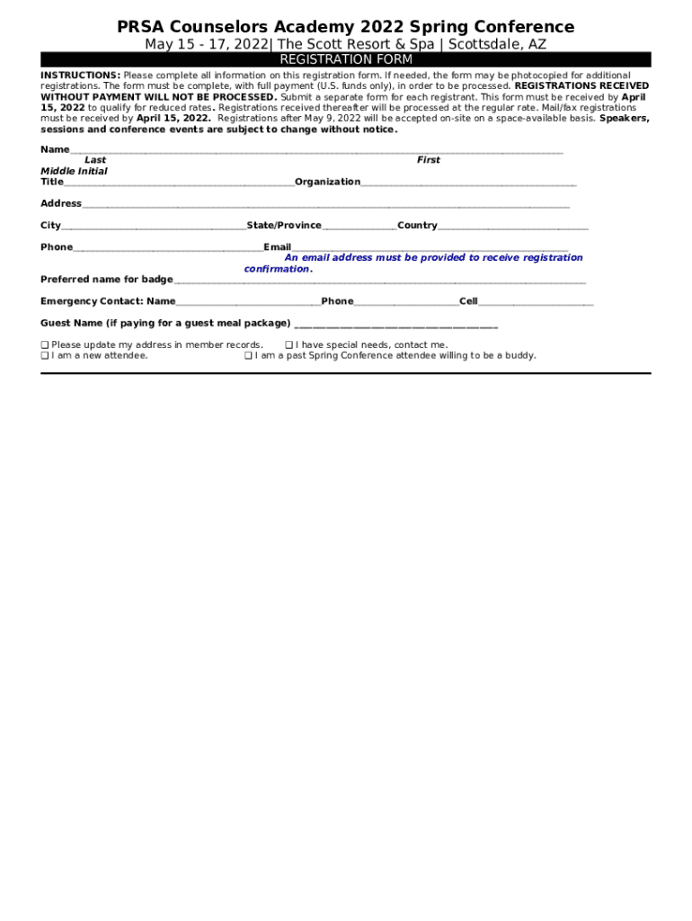 Getting Ready For PRSA Counselors Academy Conference ... Doc Template ...