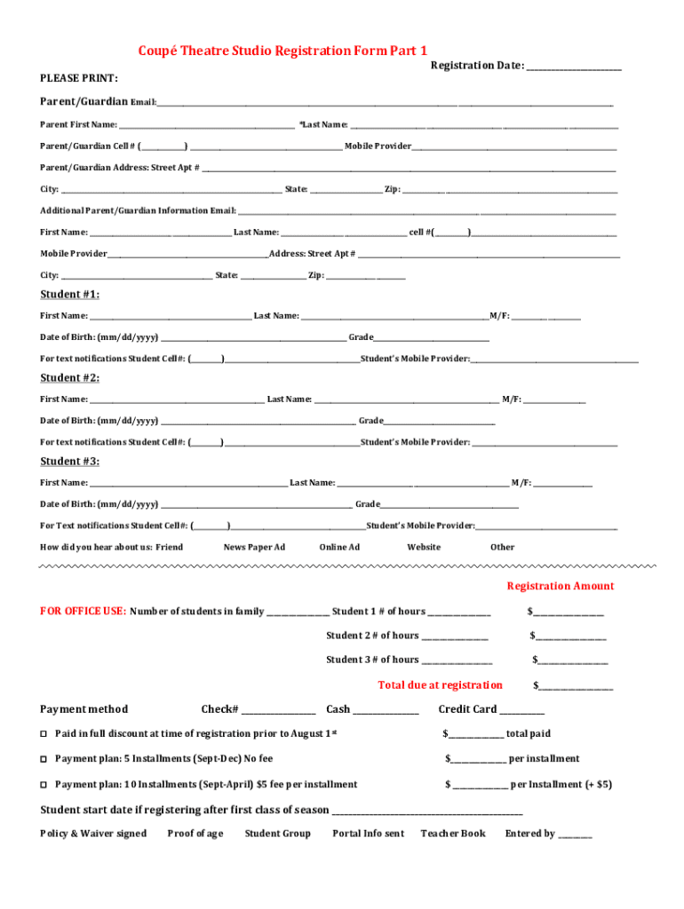 Fillable Online 2019-2020 Registration Form.docx Fax Email Print - pdfFiller