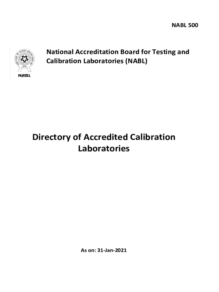 Fillable Online National Accreditation Board for Testing and Fax Email ...