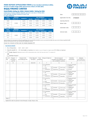 Fillable Online NRI Fixed Deposits - Fixed Deposit Account in India ...