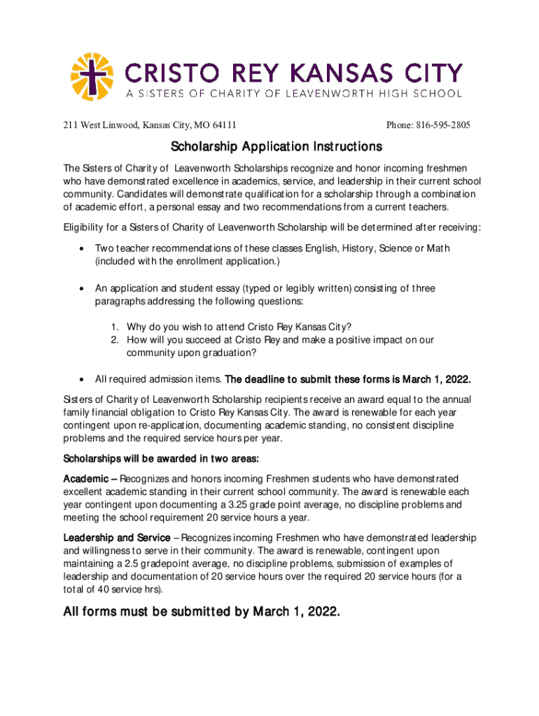 Fillable Online Scholarship Application Instructions 2021-2022 Fax Email Print - pdfFiller