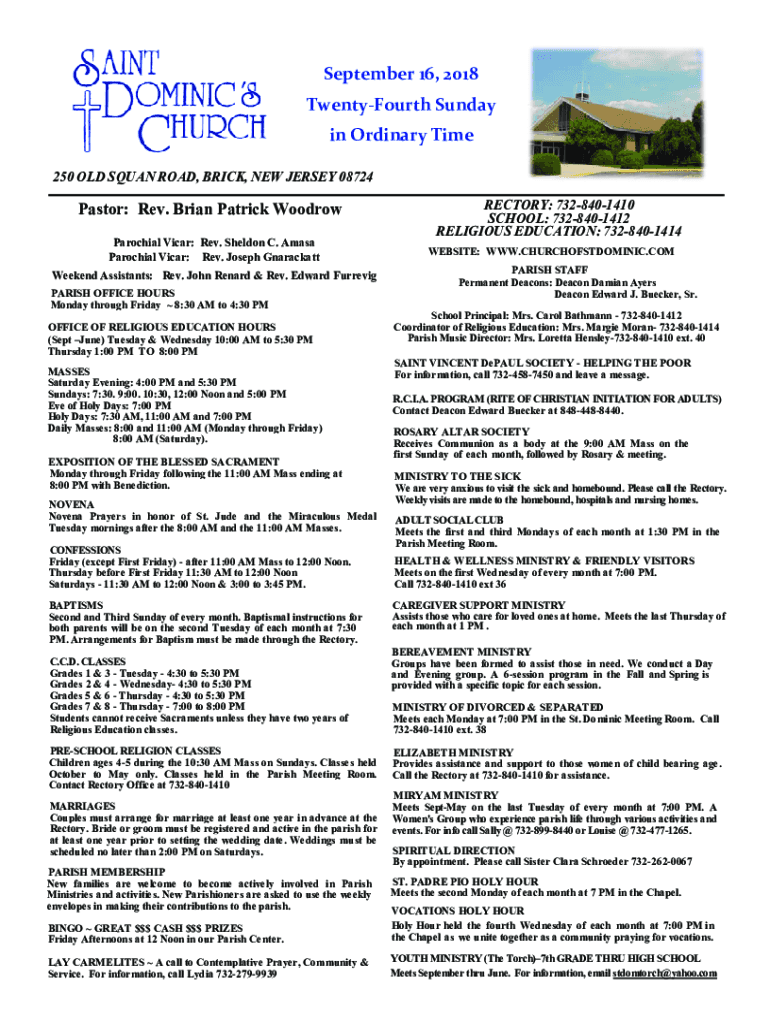 Fillable Online sponsors bonventure Rev. Brian Patrick Woodrow - Bon ...