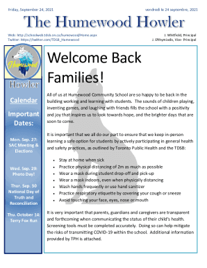 Fillable Online William G Davis Junior Public School Fax Email Print ...