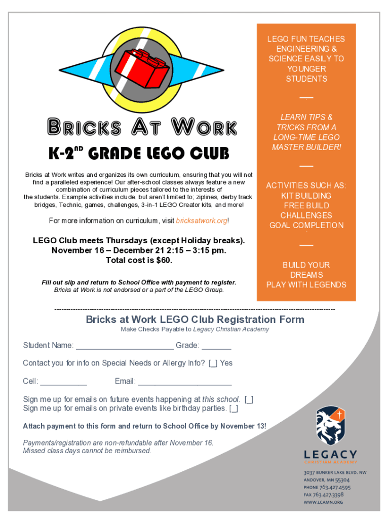 Fillable Online Lego Engineering Challenges to Inspire the Kids Fax ...