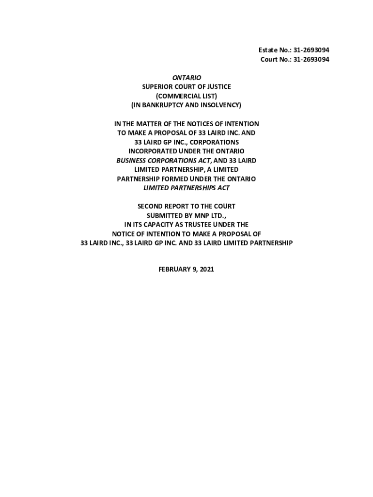 Fillable Online responding motion record of the city of toronto - MNP ...