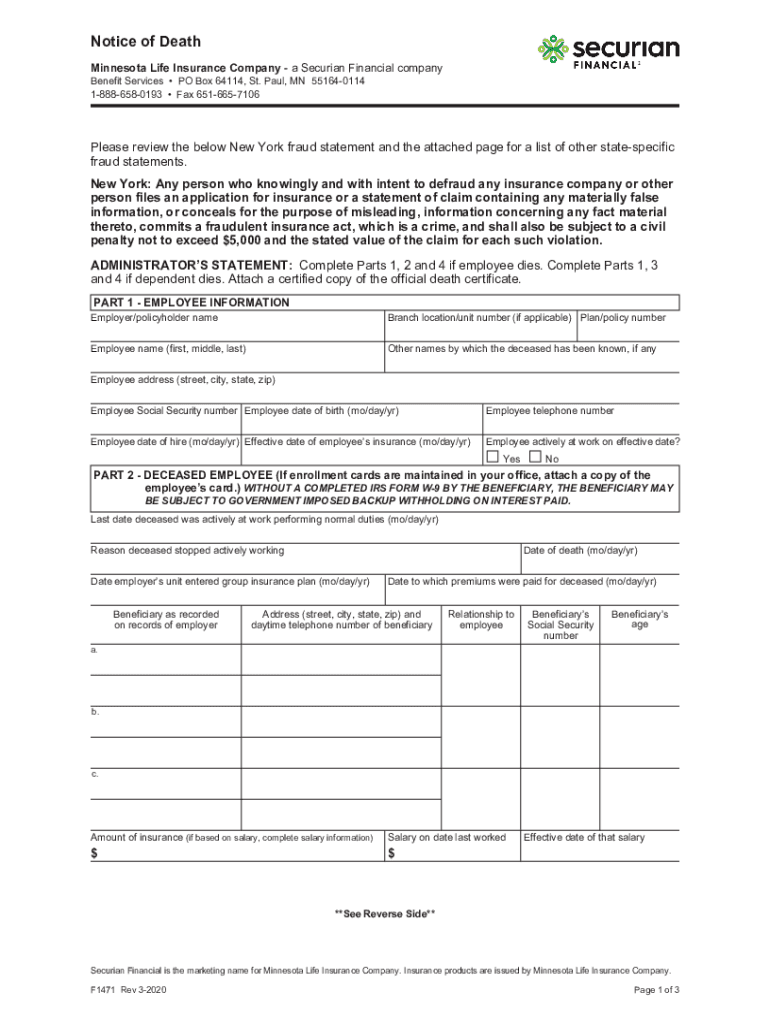 Fillable Online Beneficiary Statement - State of Delaware DHR Fax Email ...