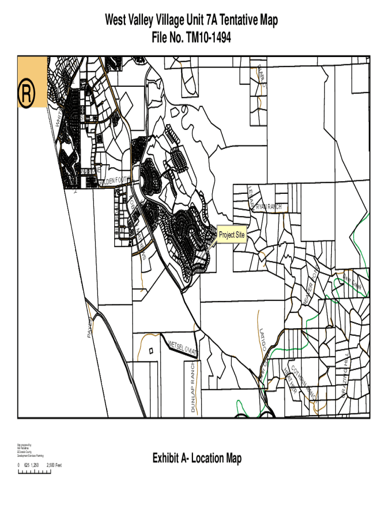Fillable Online West Valley Village Unit 7A Tentative Map File No. TM10 ...