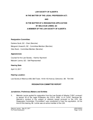 Fillable Online Notice of Section 32 Resignation in the Face of ...