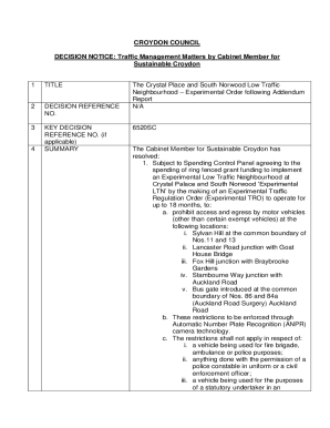 Fillable Online Key decision notices and statements of executive ...