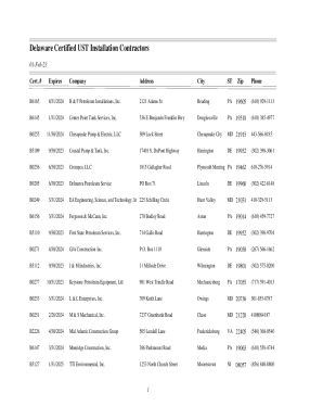 Fillable Online Underground Storage Tank service providers Fax Email ...