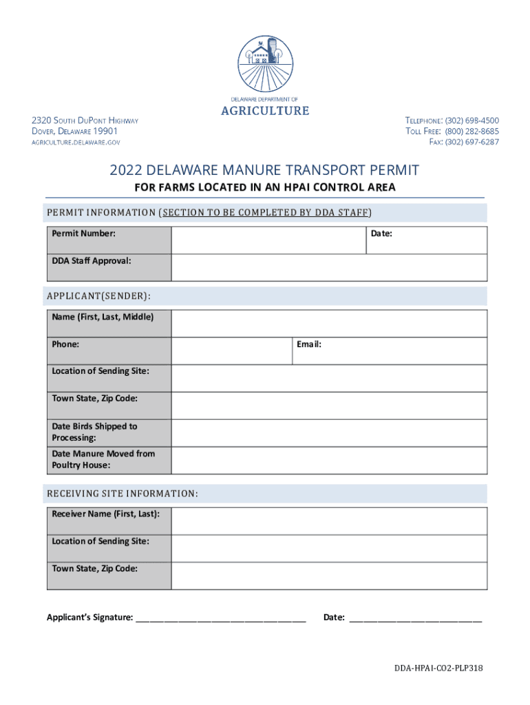 Fillable Online FOR FARMS LOCATED IN AN HPAI CONTROL AREA Fax Email ...