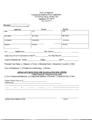 Fillable Online Permit Application Worksheets - Sussex County Fax Email ...